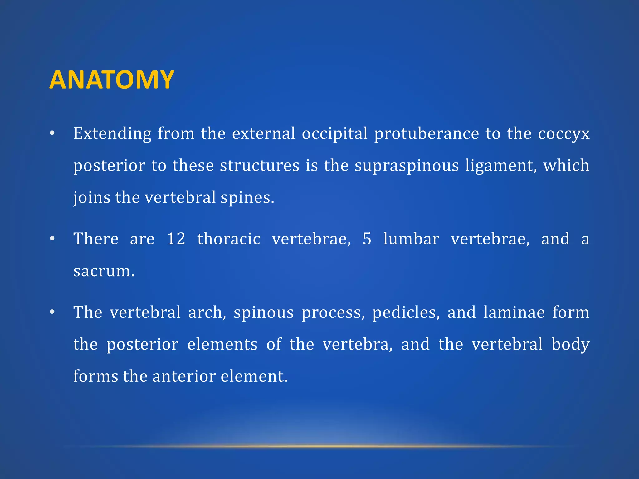 Spinal anesthesia (Anatomy and Pharmacology) | PPTX
