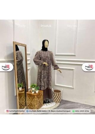 Dress in Outer Brukat Model by Rumah Jahit Azka | PDF