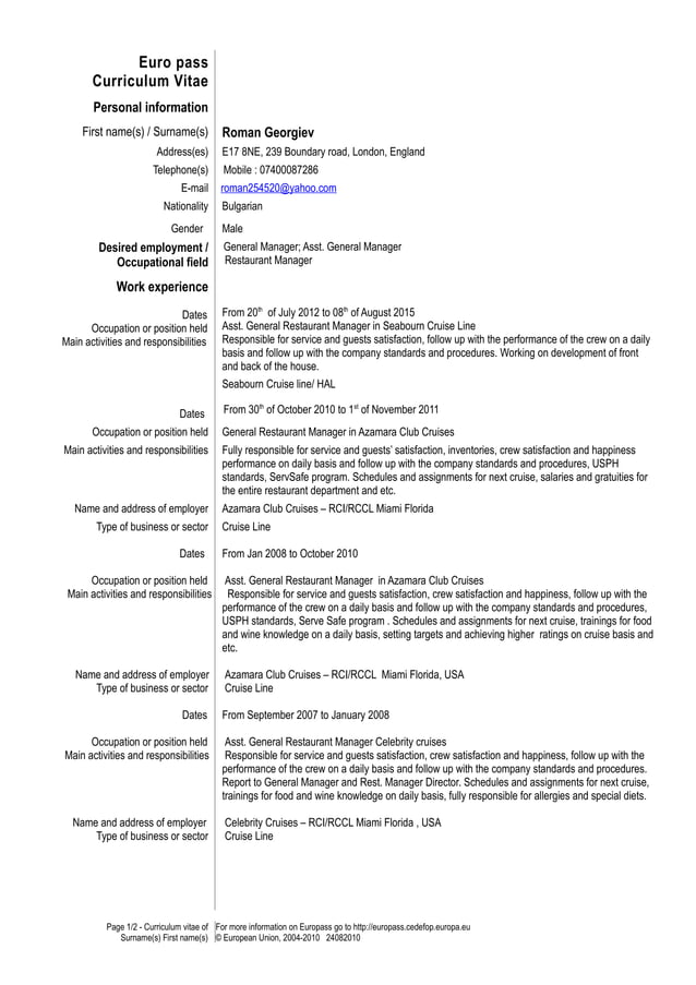 CV Roman Georgiev_2015.. | PDF