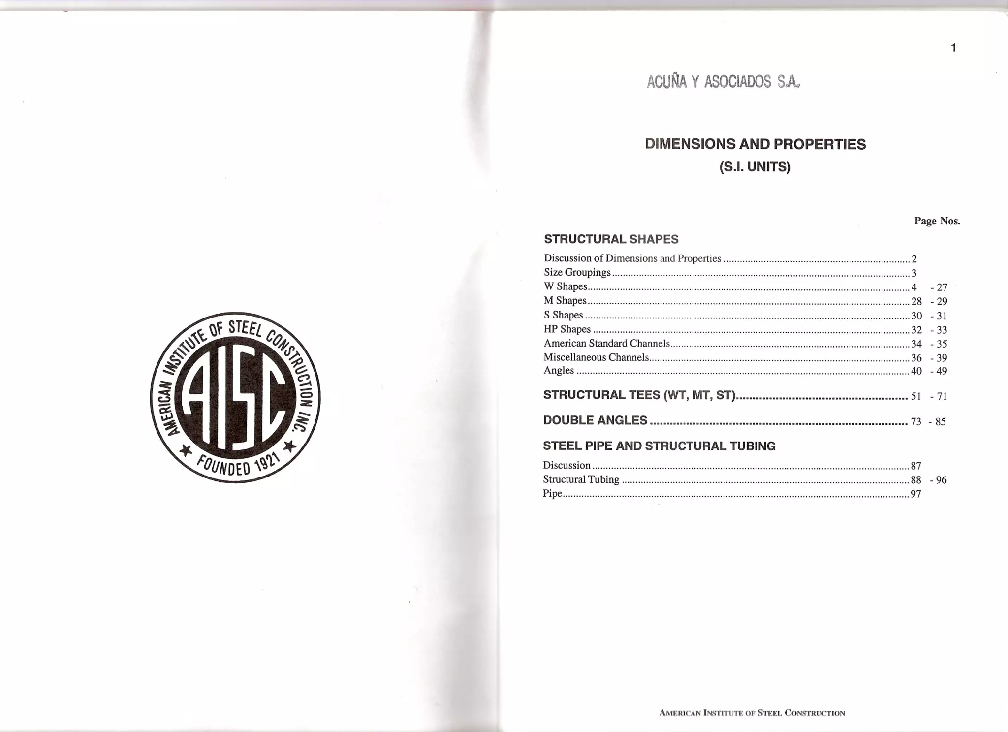Metric Properties of Structural Shapes AISC | PDF