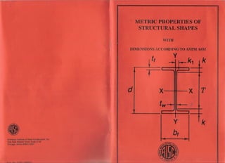 Metric Properties of Structural Shapes AISC | PPT