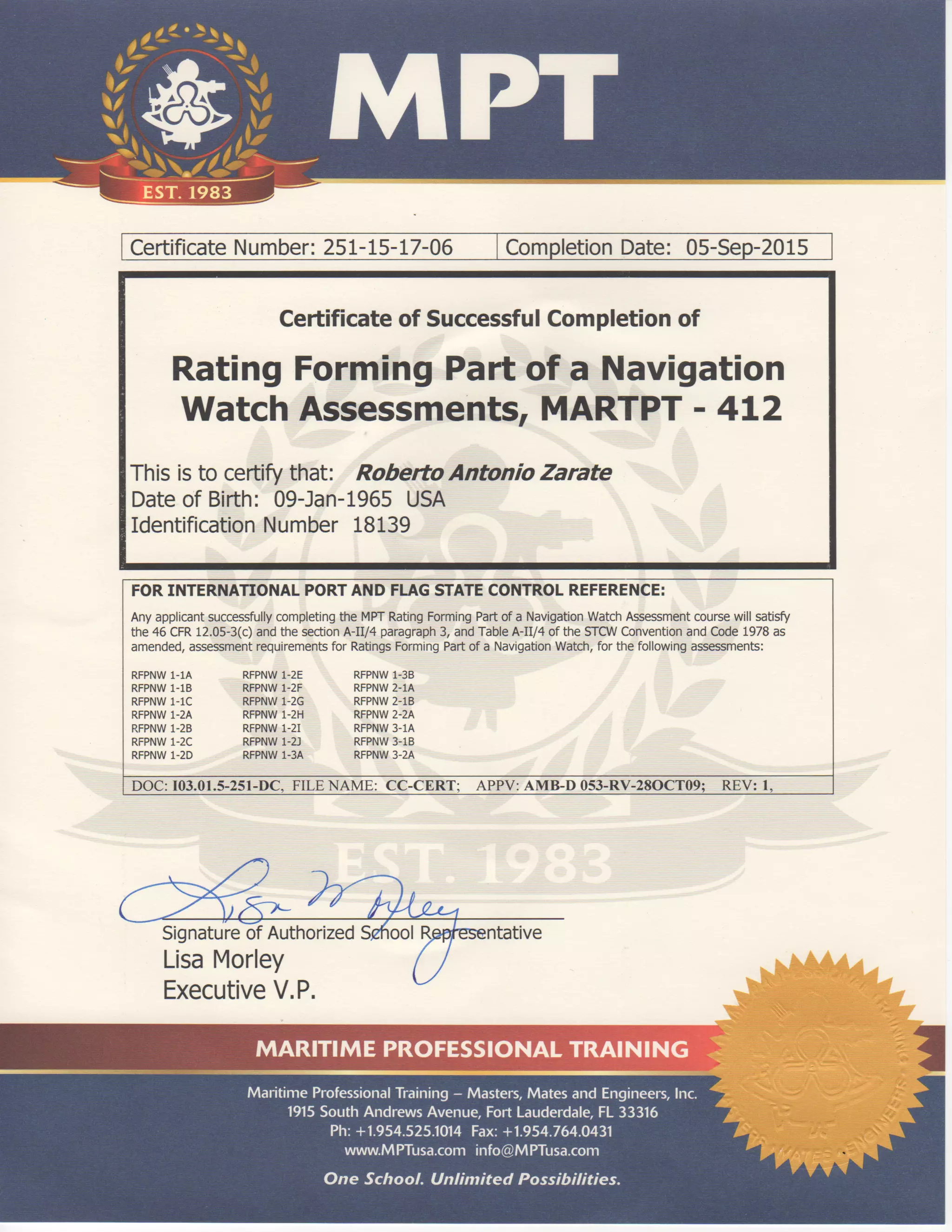 WatchNavigation-Certificate-MPT- | PDF