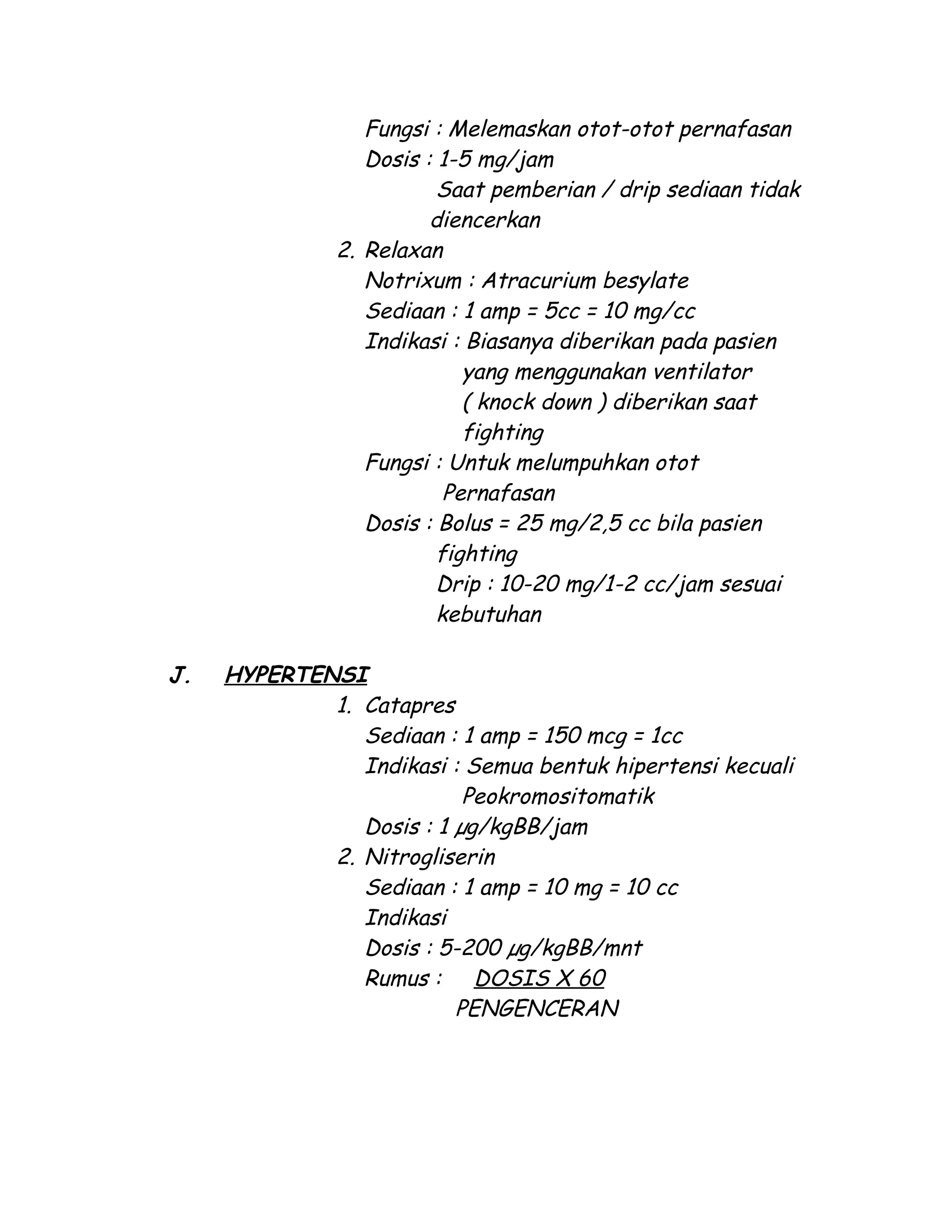 rumus pemberian obat melalui syringe pump | DOC