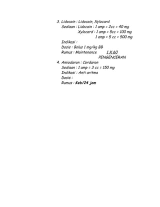 rumus pemberian obat melalui syringe pump | DOC