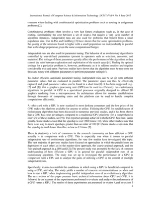 A Comparative Evaluation of the GPU vs The CPU for Parallelization of Evolutionary Algorithms ...