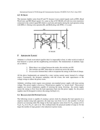 IMPLEMENTATION OF LOW POWER ADIABATIC SRAM | PDF