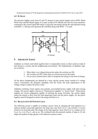 IMPLEMENTATION OF LOW POWER ADIABATIC SRAM | PDF