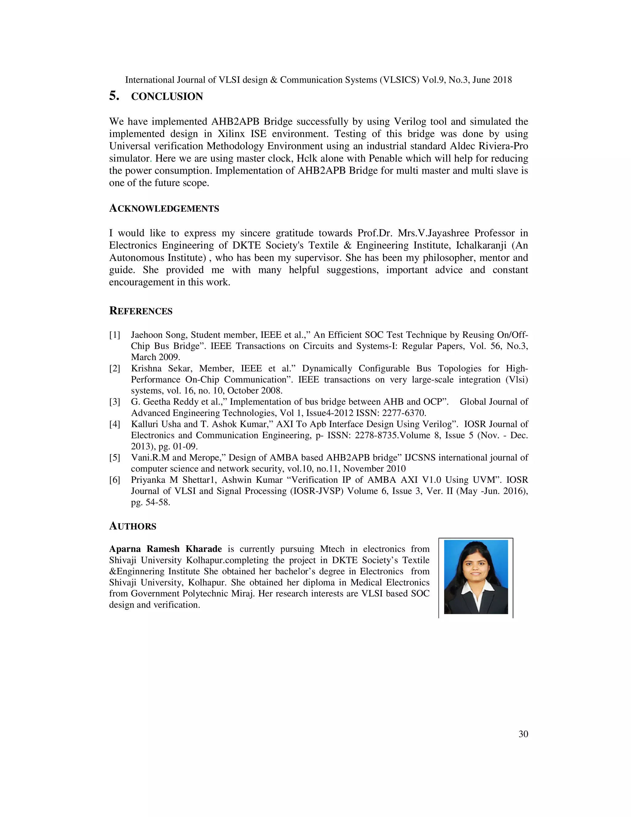 VLSI DESIGN OF AMBA BASED AHB2APBBRIDGE | PDF