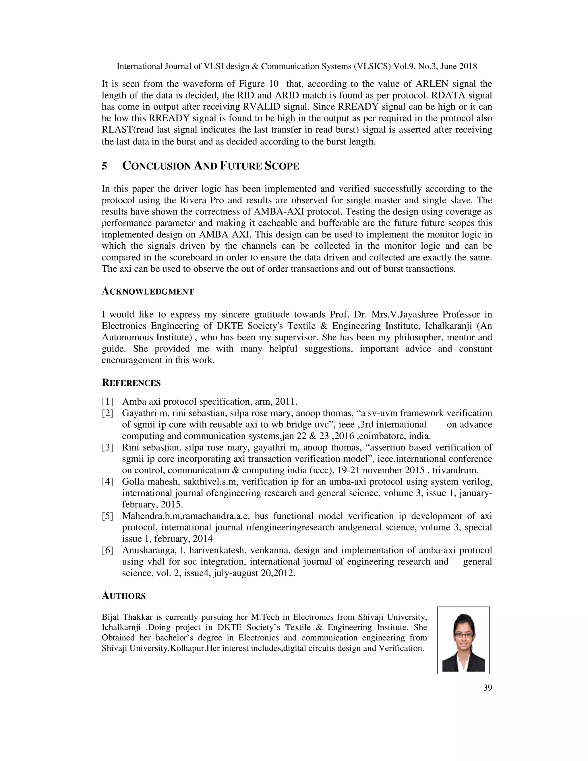 Verification Of Driver Logic Using Ambaaxi Uvm Pdf