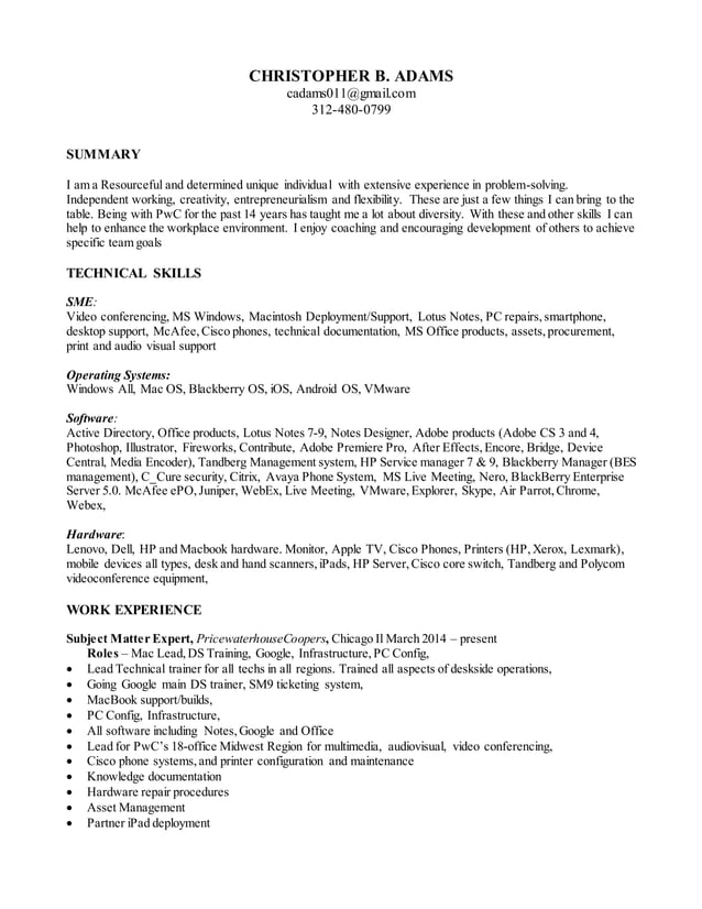 Chris Adams Resume 22 | PDF