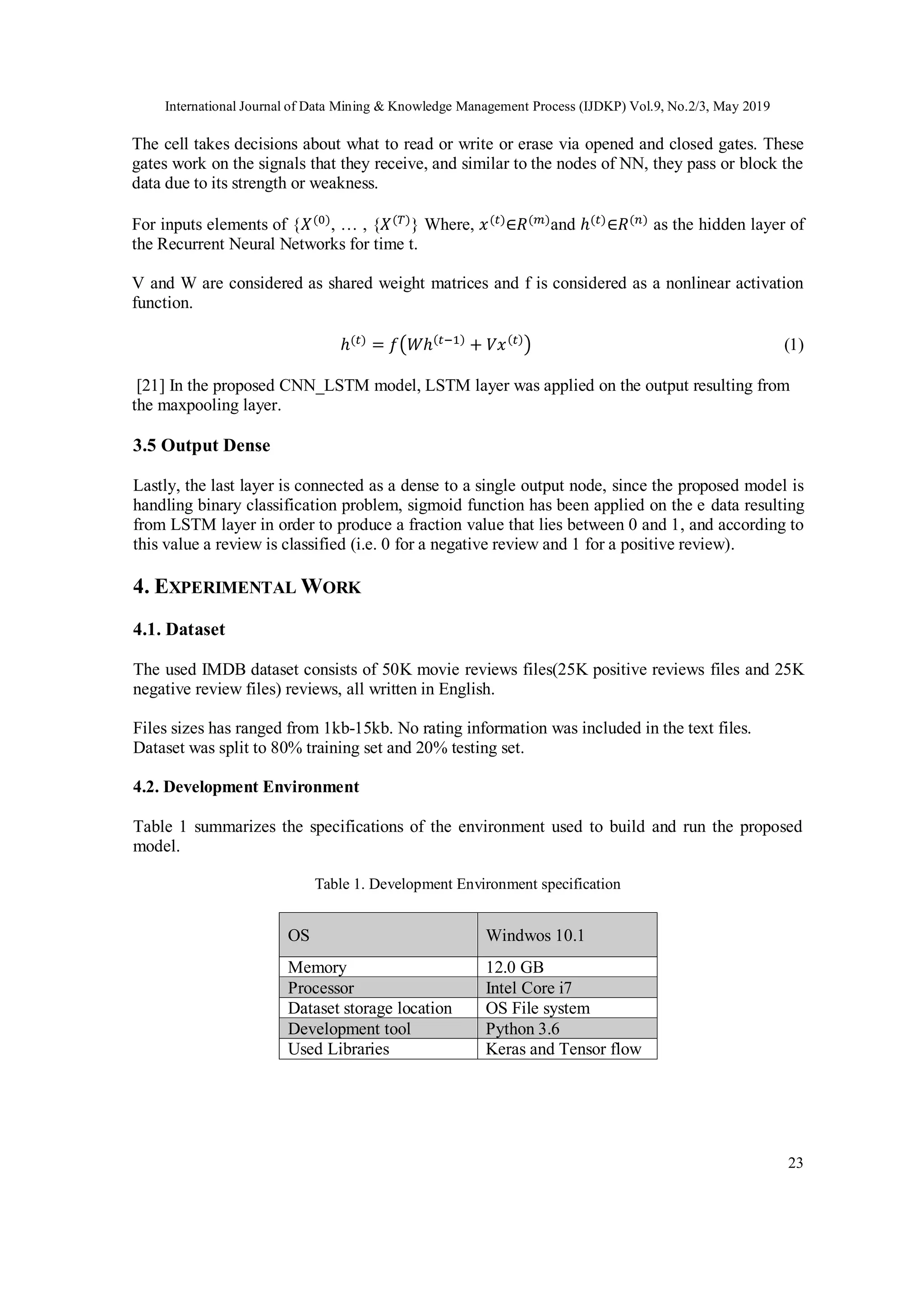 SENTIMENT ANALYSIS FOR MOVIES REVIEWS DATASET USING DEEP LEARNING MODELS | PDF | Artificial ...
