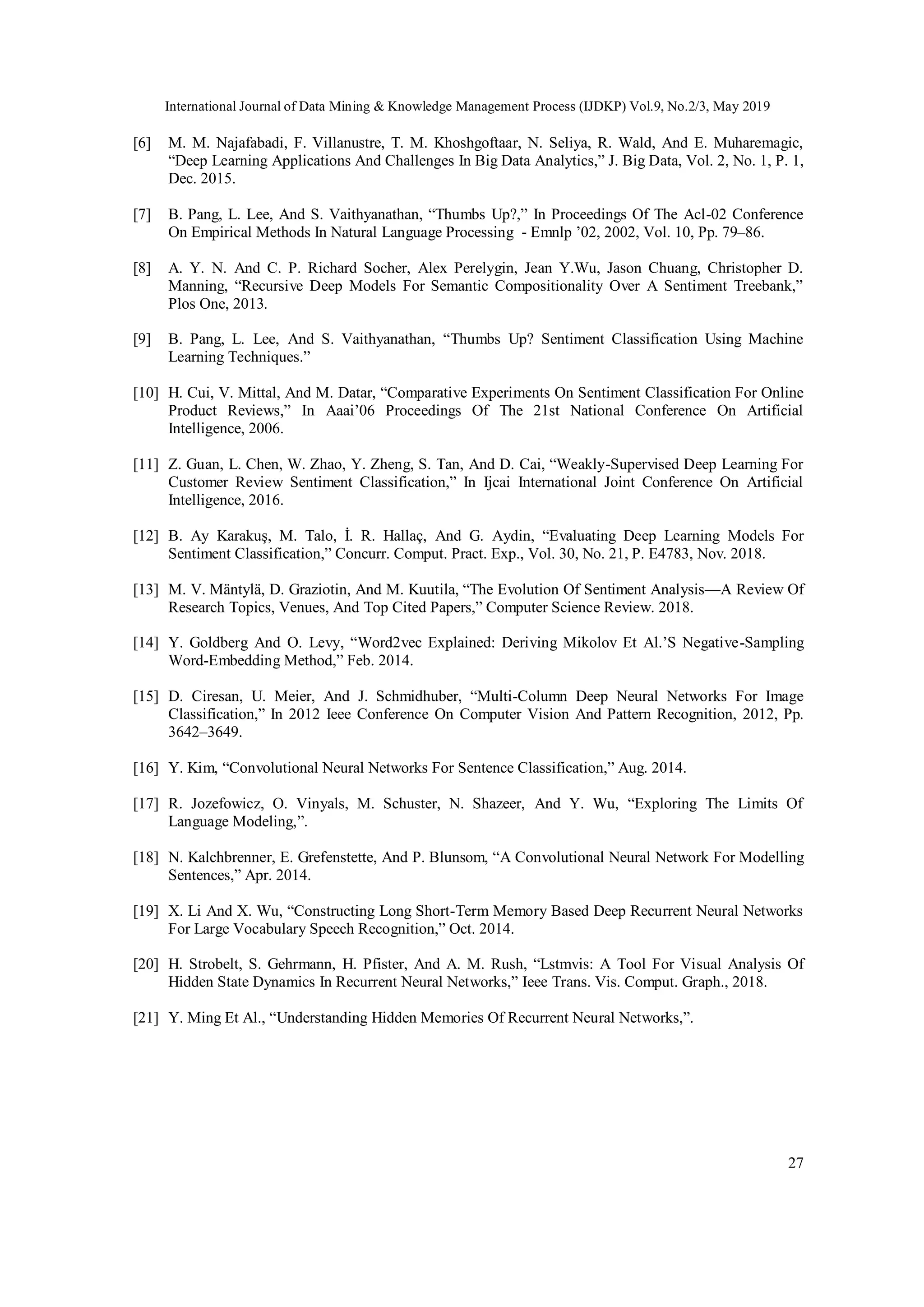 SENTIMENT ANALYSIS FOR MOVIES REVIEWS DATASET USING DEEP LEARNING MODELS | PDF | Artificial ...