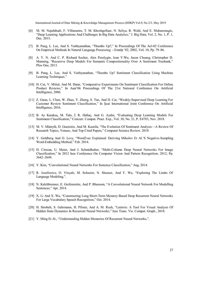 SENTIMENT ANALYSIS FOR MOVIES REVIEWS DATASET USING DEEP LEARNING ...