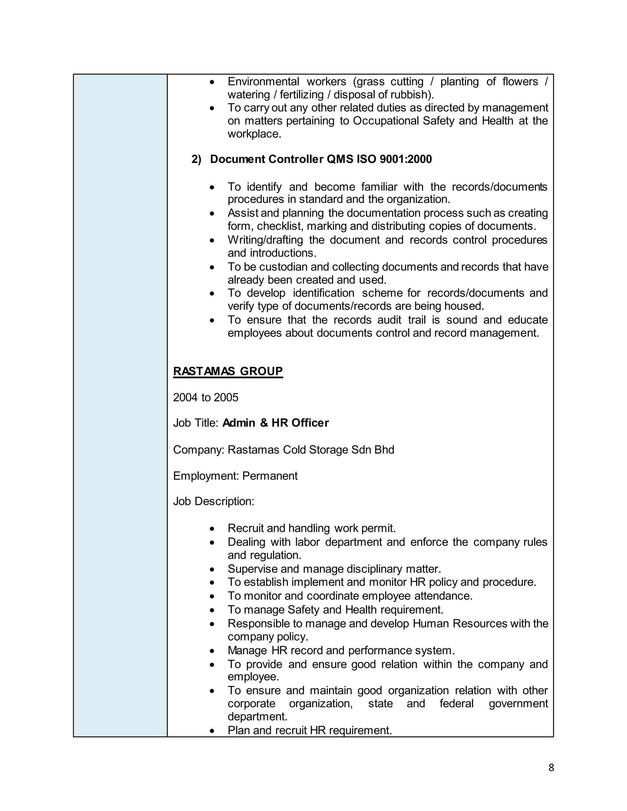 Resume Roy @ Ambok Sakka Patiroi | DOCX