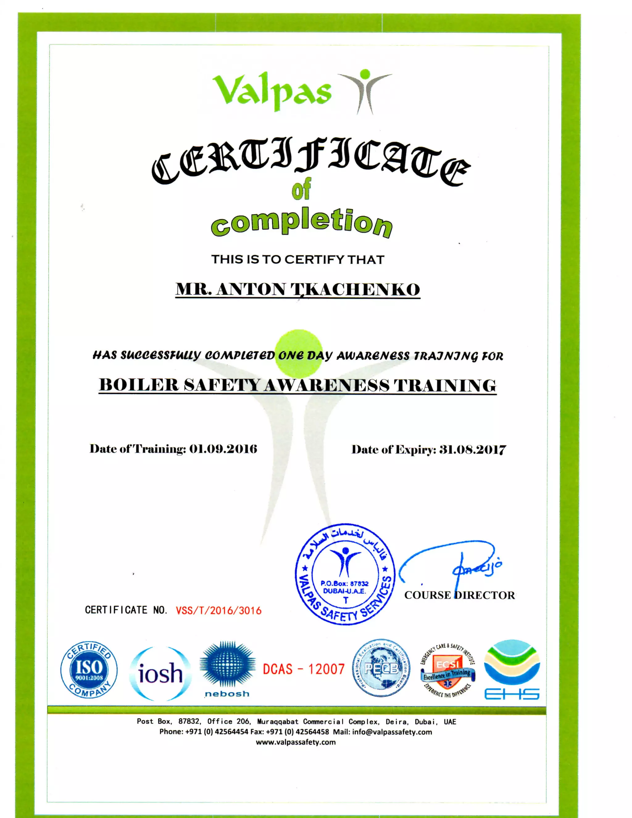 certificate valpas | PDF