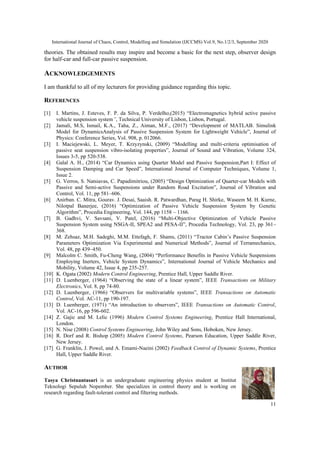 STATE OBSERVER DESIGNS FOR QUARTER-CAR PASSIVE SUSPENSION | PDF