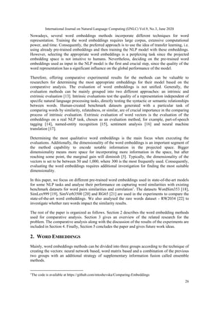 THE ABILITY OF WORD EMBEDDINGS TO CAPTURE WORD SIMILARITIES | PDF | Web ...