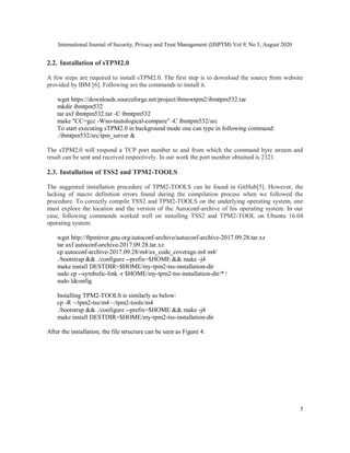 Emulating Trusted Platform Module 2.0 on Raspberry Pi 2 | PDF
