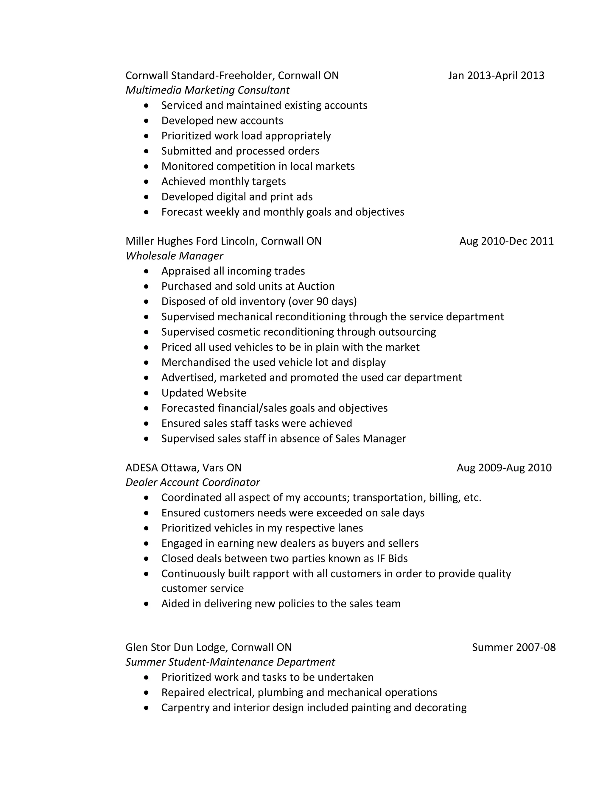 TFitzpatrickResume-2017 | PDF