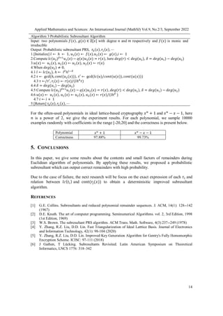 A Probabilistic Algorithm for Computation of Polynomial Greatest Common ...