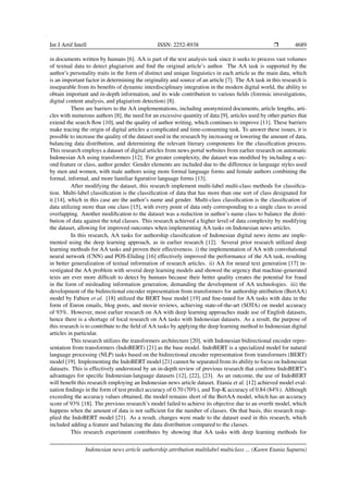 Indonesian news article authorship attribution multilabel multiclass classification using ...