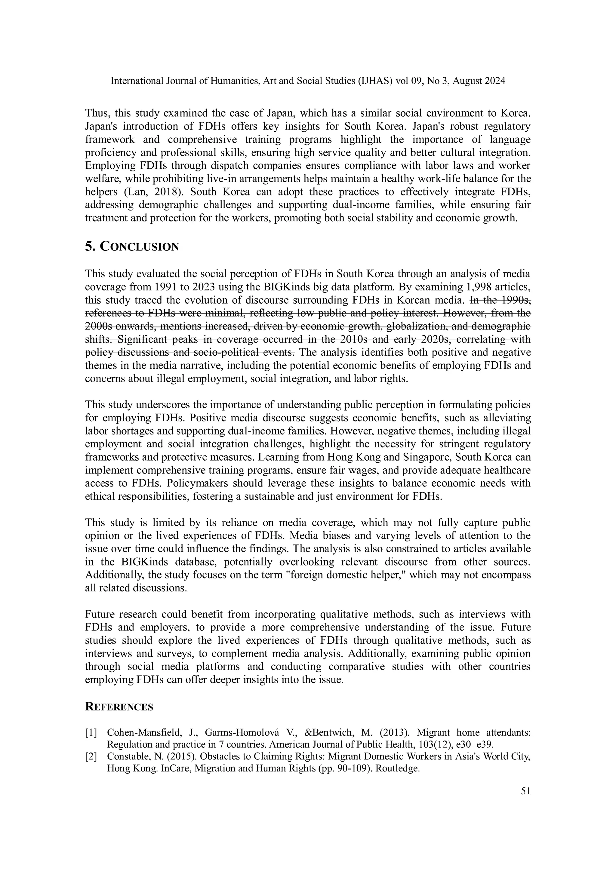 Social Perception of Foreign Domestic Helpers in South Korea | PDF