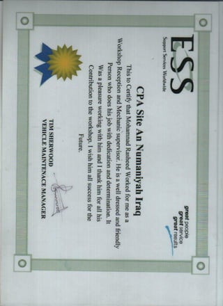 ESS Comp. Certificate 3 | PDF