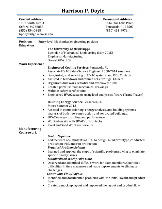 Harrison Doyle Resume | PDF