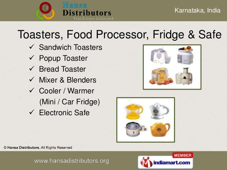 Home Appliance By Hansa Distributors Bengaluru Home Appliance By Hansa Distributors Bengaluru