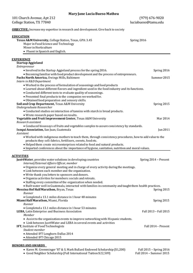 Resume 2015 2 | PDF