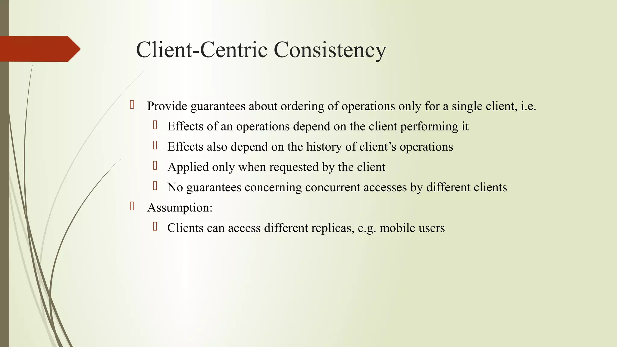 Client Centric Consistency Model | PPT