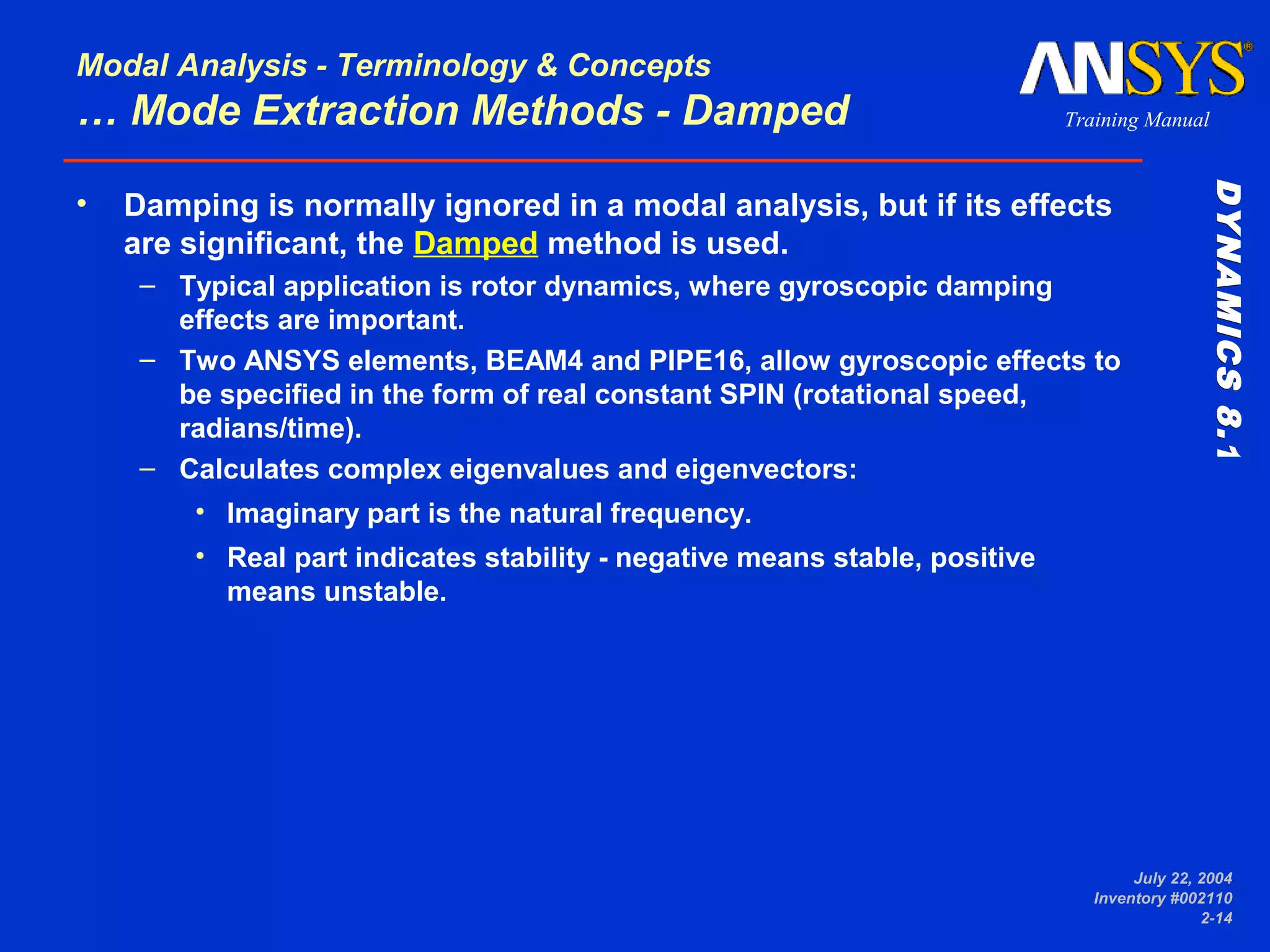 93321970 ansys-modal-analysis | PPT