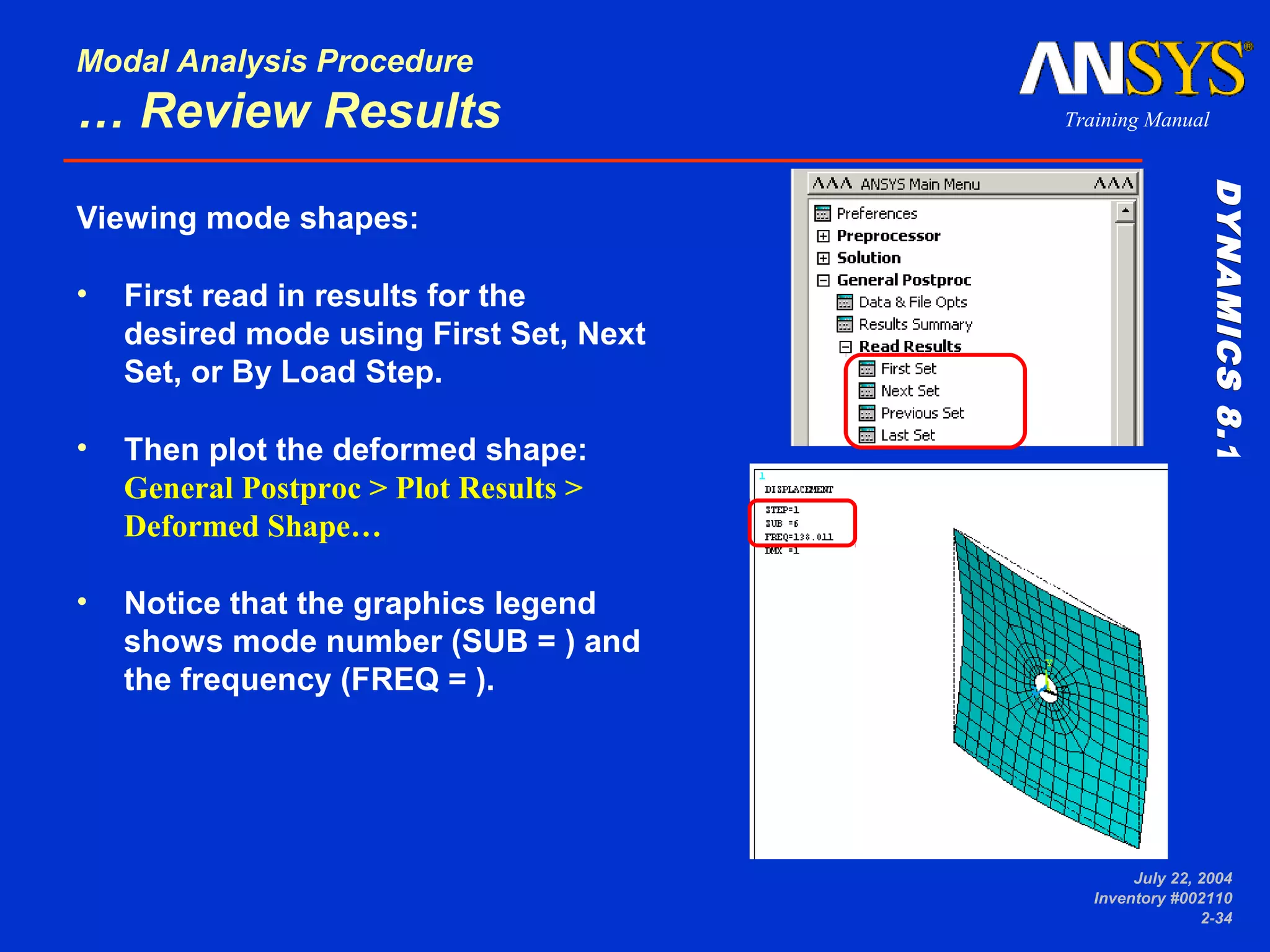 93321970 ansys-modal-analysis | PPT