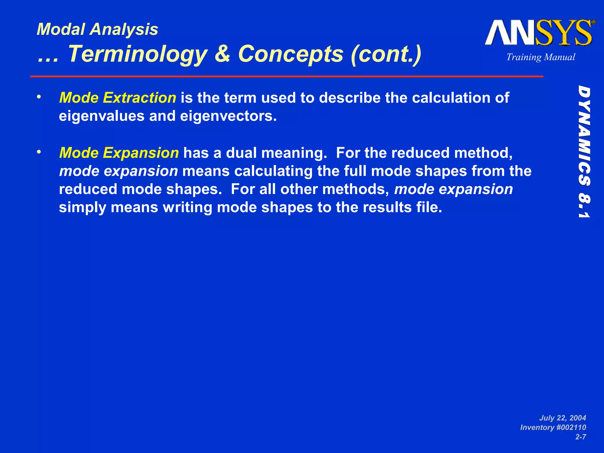 93321970 ansys-modal-analysis | PPT