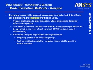 93321970 ansys-modal-analysis | PPT