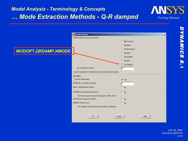 93321970 ansys-modal-analysis | PPT