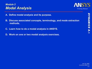 93321970 ansys-modal-analysis | PPT