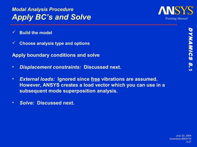 93321970 ansys-modal-analysis | PPT