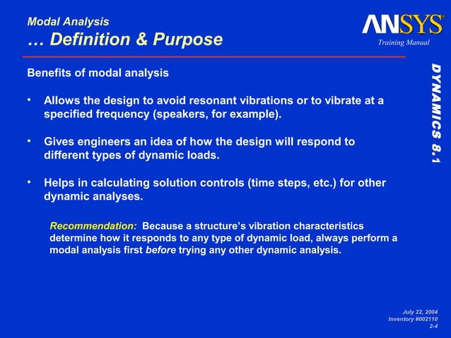 93321970 ansys-modal-analysis | PPT