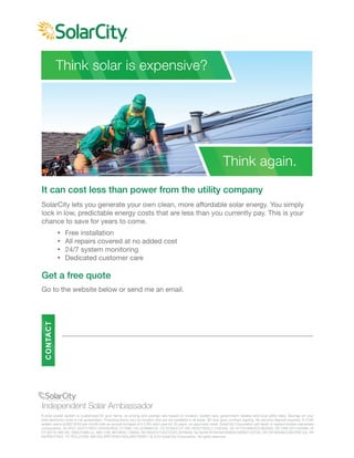 SolarCity Savings_Flyer | PDF
