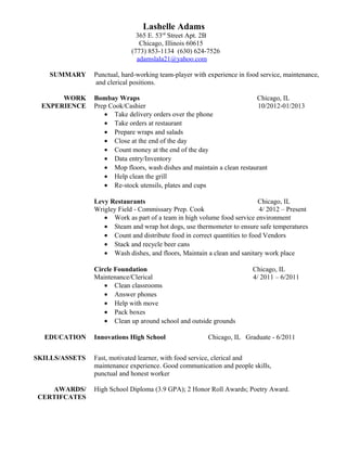 2013 resume | DOC