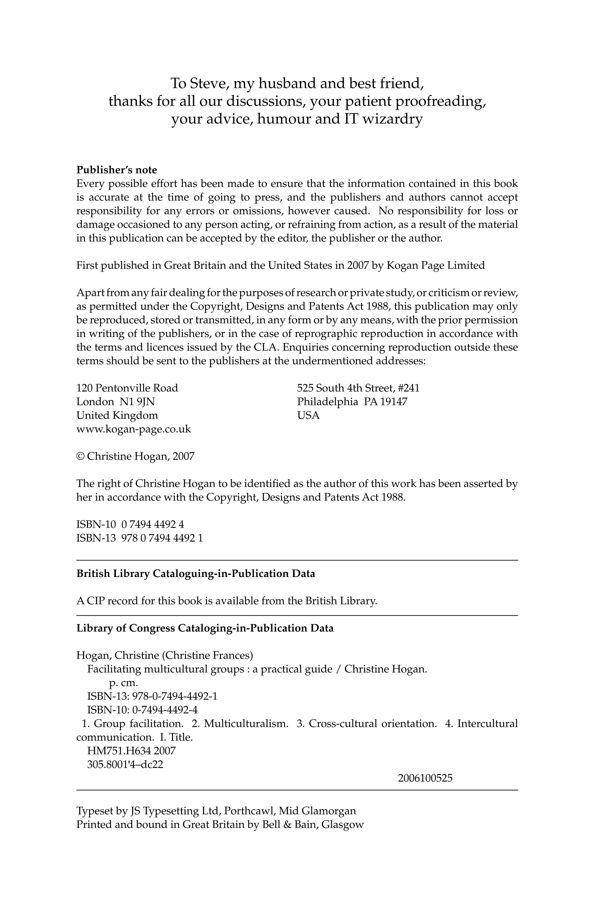 Facilitating Multicultural Groups A Practical Guide Christine Hogan | PDF