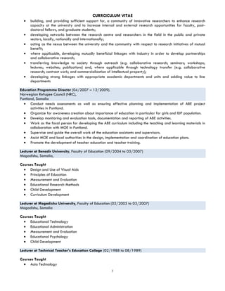 Jamal Hassan Musa (CV 2015) | PDF