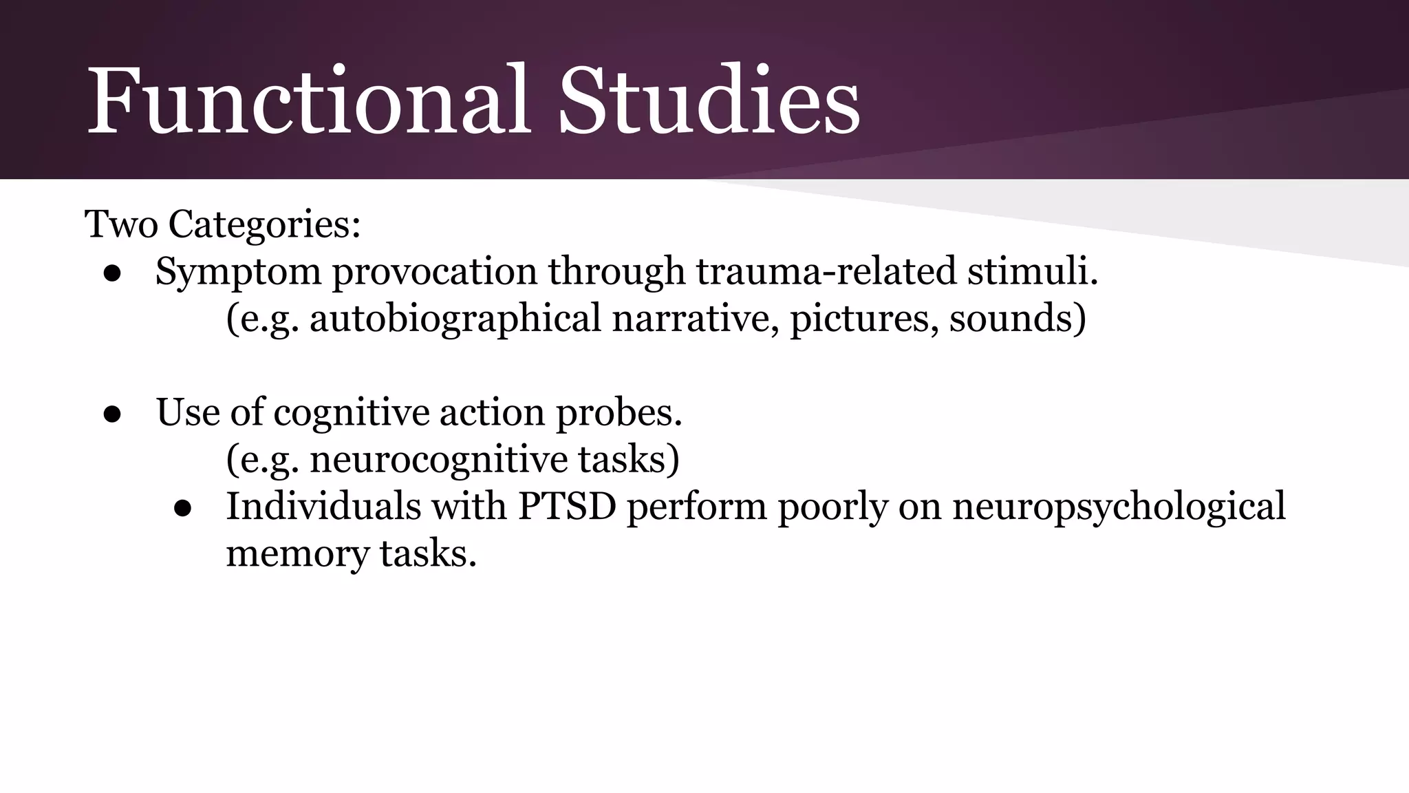 PTSD (Brain Imaging) Spring 2015 | PPTX