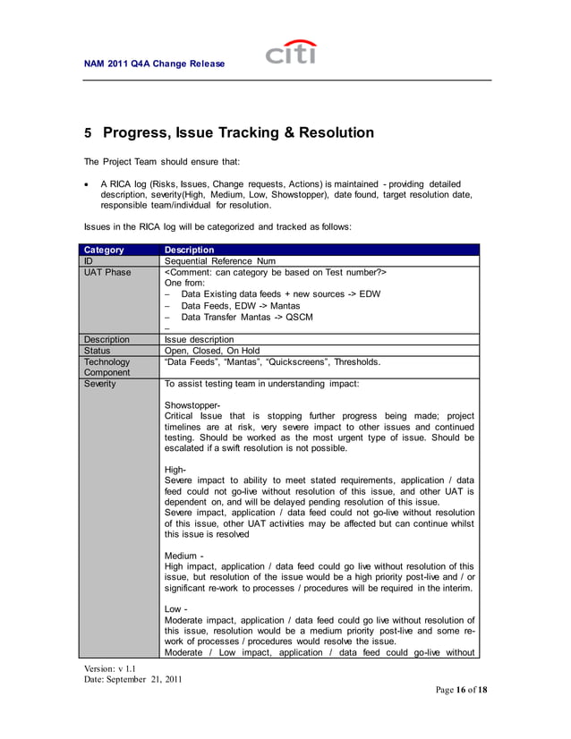 NAM Q4a 2011 UAT Strategy Document v1 0 | PDF
