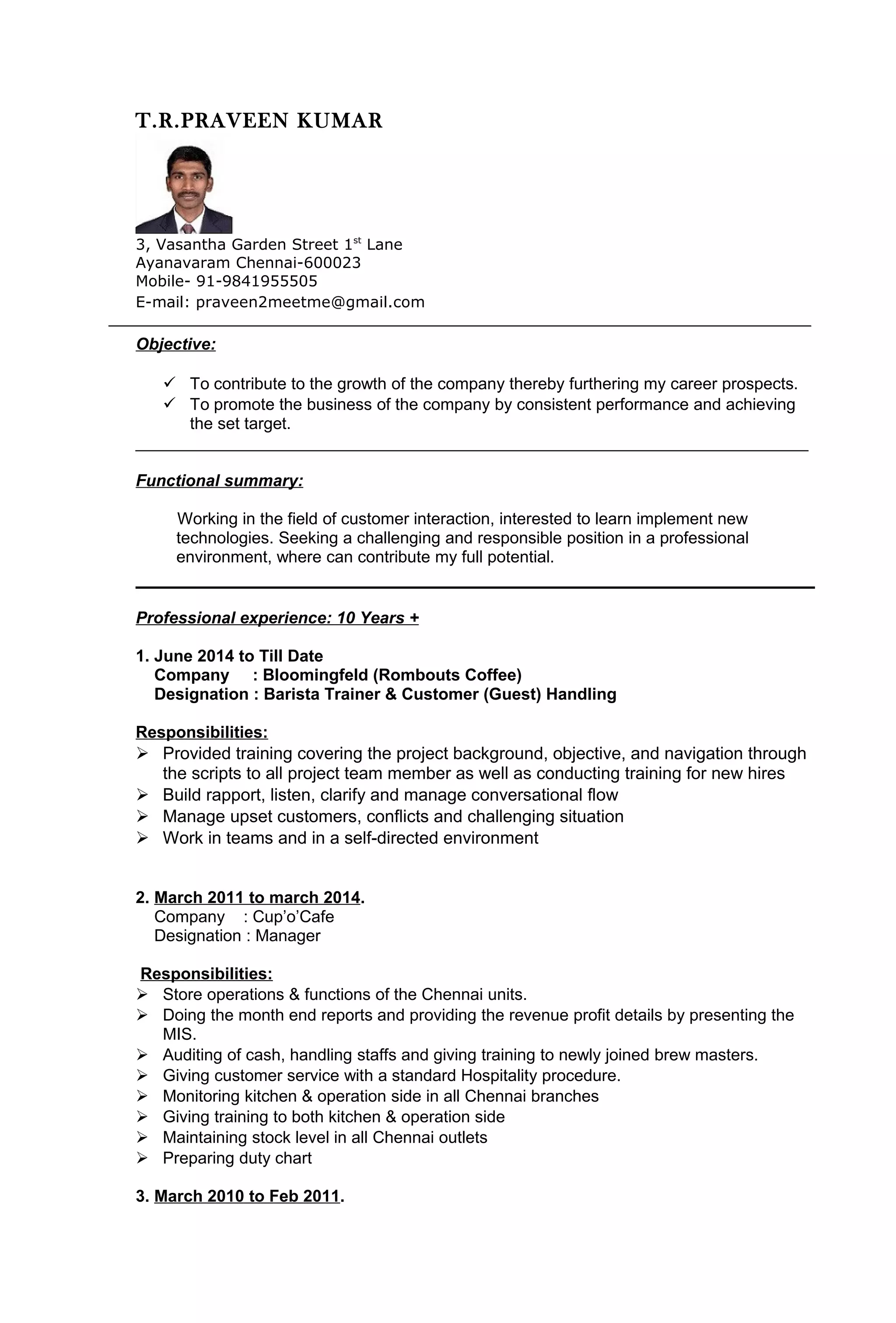 praveen Kumar CV | PDF