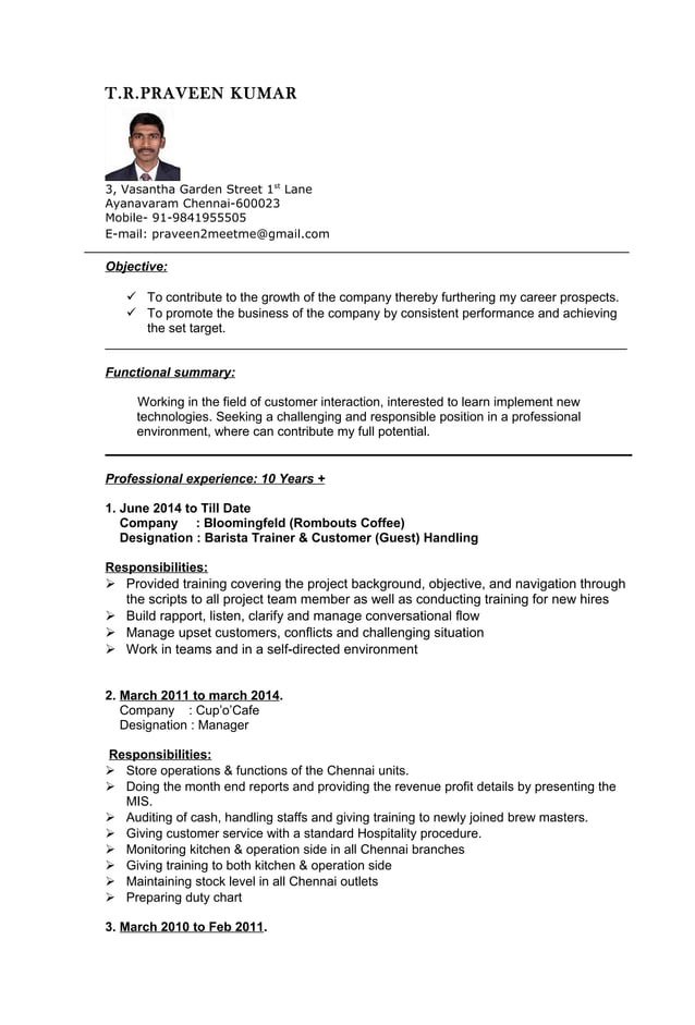praveen Kumar CV | PDF