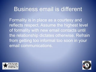 professional email training | PPT