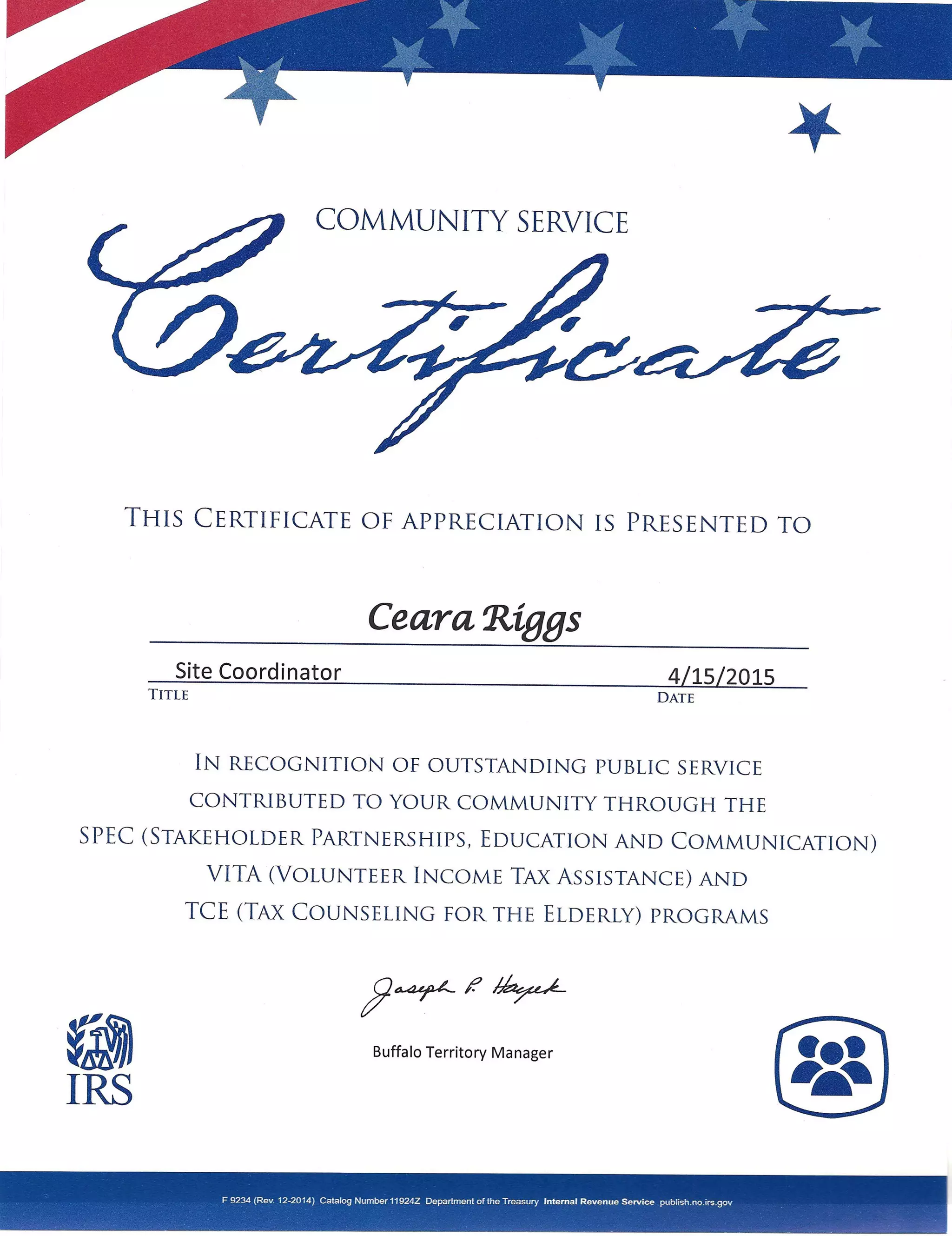 IRS Certificate | PDF