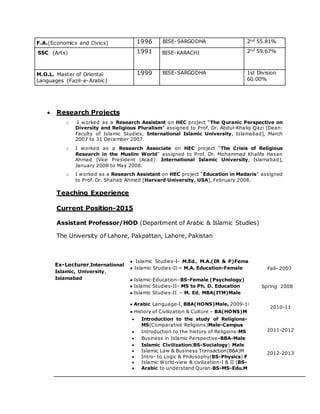 CV-Muhammad Shahid Habib | DOCX